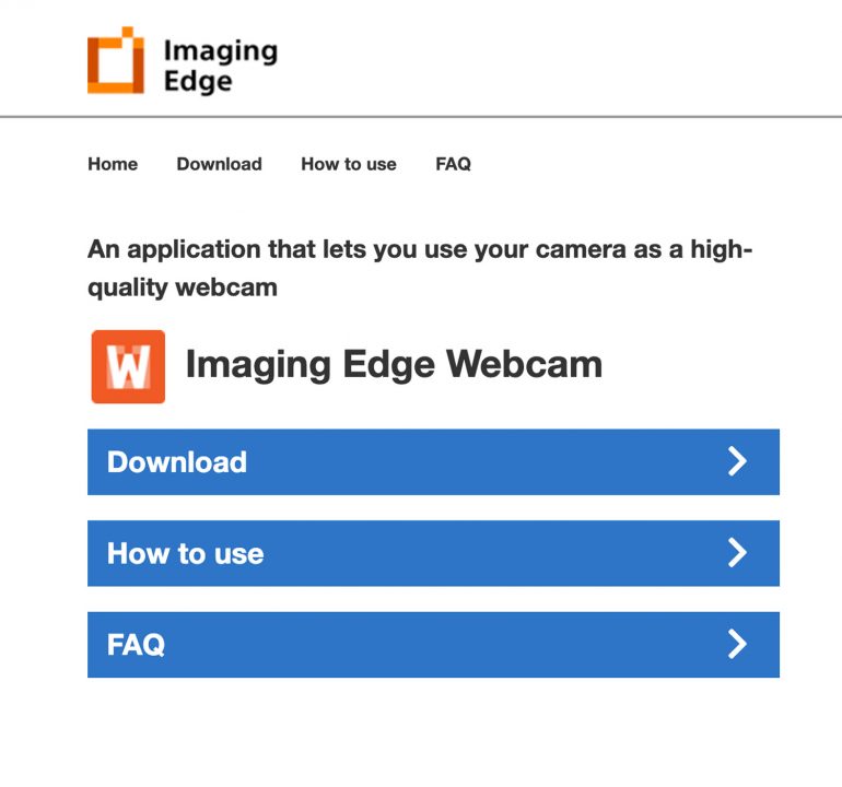 imaging-edge-webcam – SonyAlphaLab